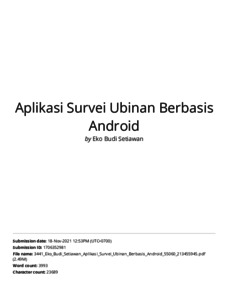 Aplikasi Survei Ubinan Berbasis Android - Repository